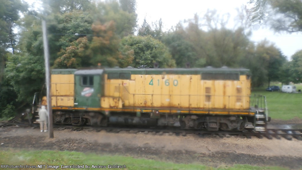 CNW 4160 parked in the Rain Day